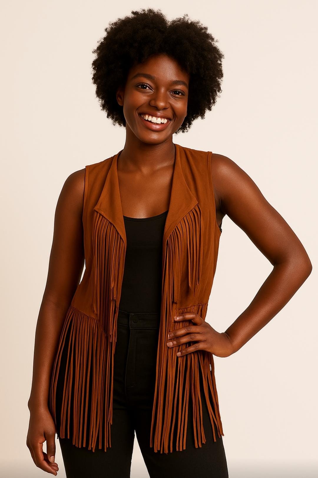 Rodeo Brown Fringe Vest - Etsy