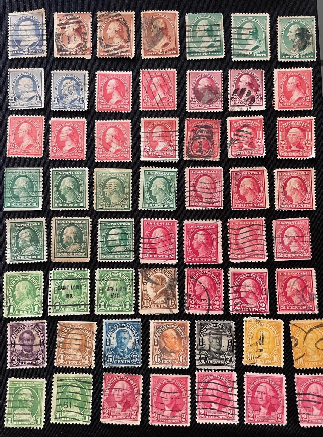 1800's - Rare Stamp Collection - American Founding Fathers - Etsy