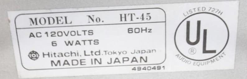 Hitachi HT-45 Direct Drive Turntable - Etsy