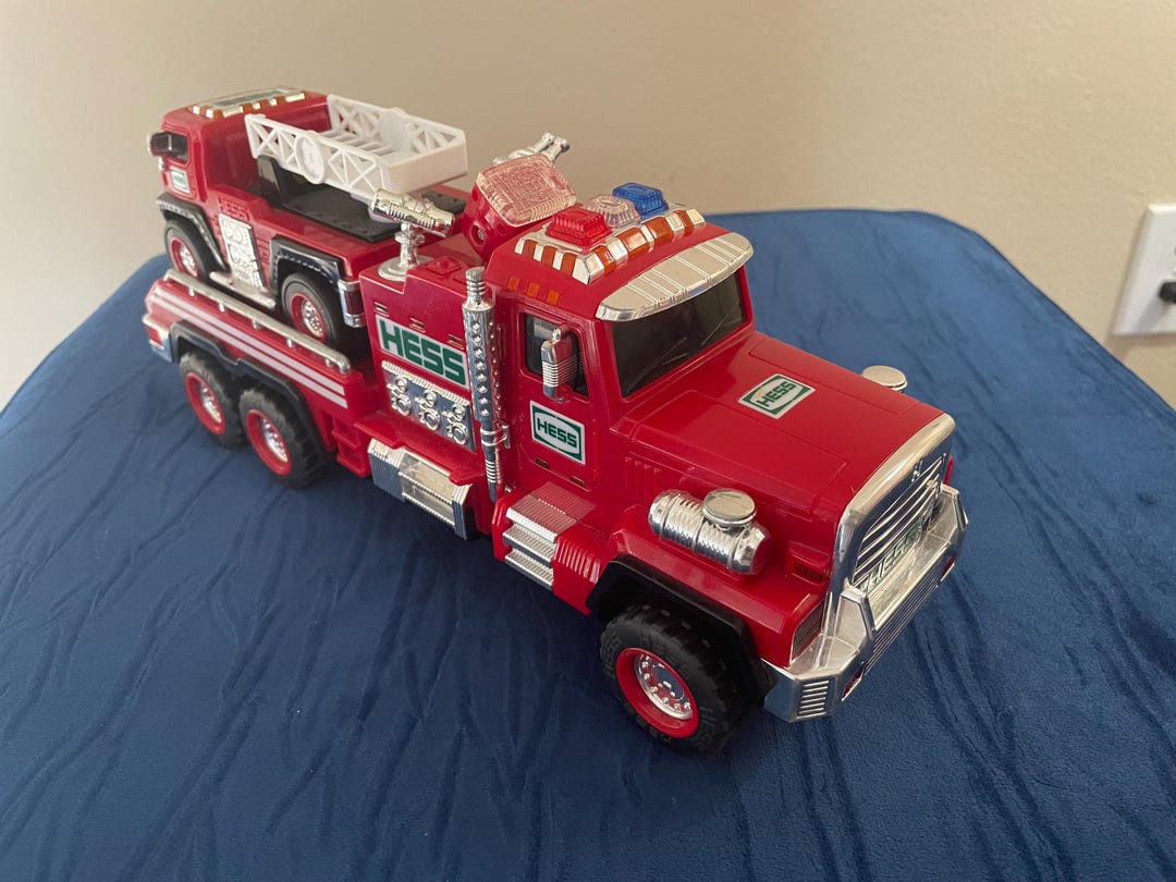 Vintage HESS Fire Trucks set of 2 - Etsy