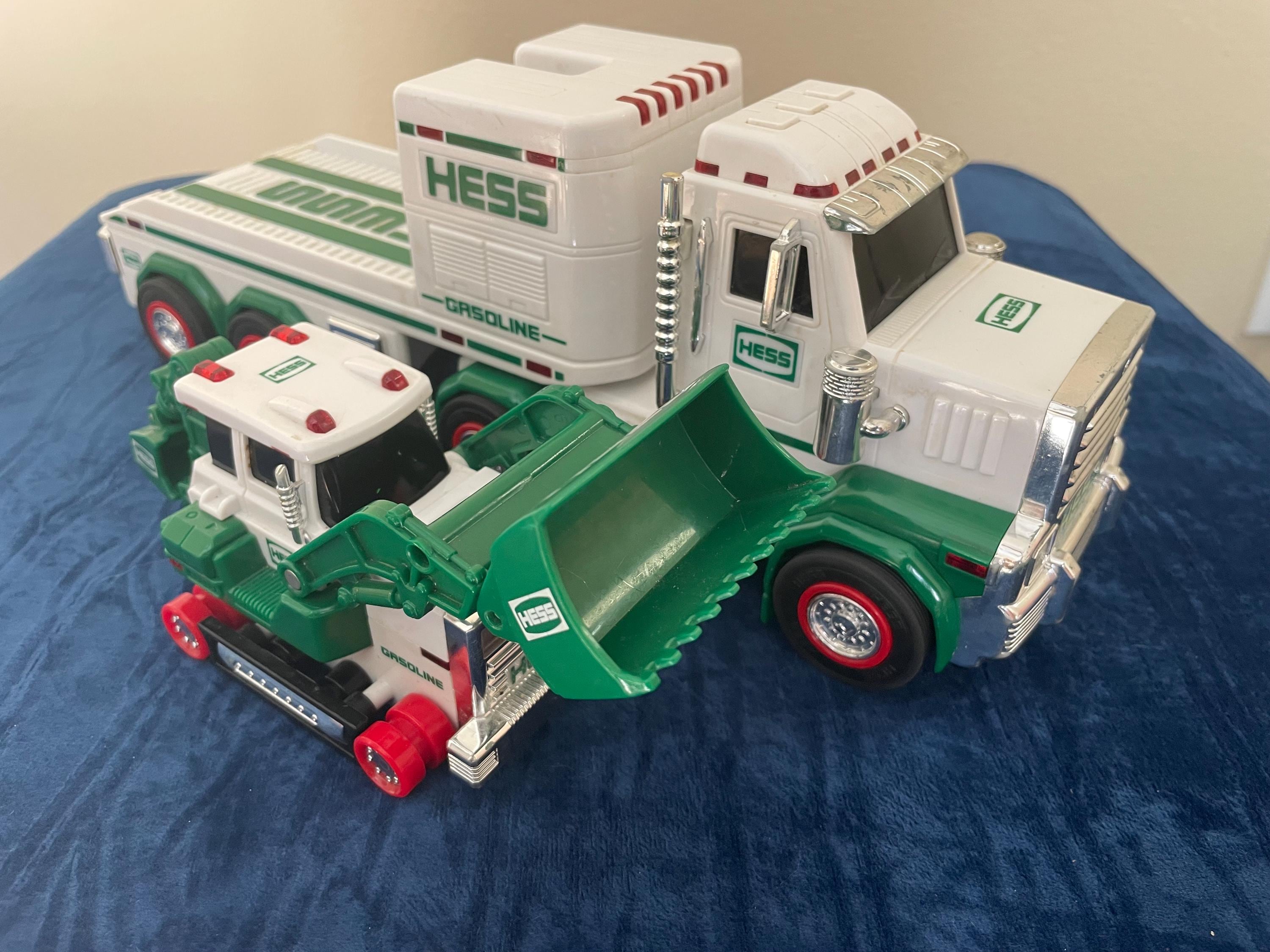 Vintage HESS Semi Truck & Bulldozer set of 2 - Etsy