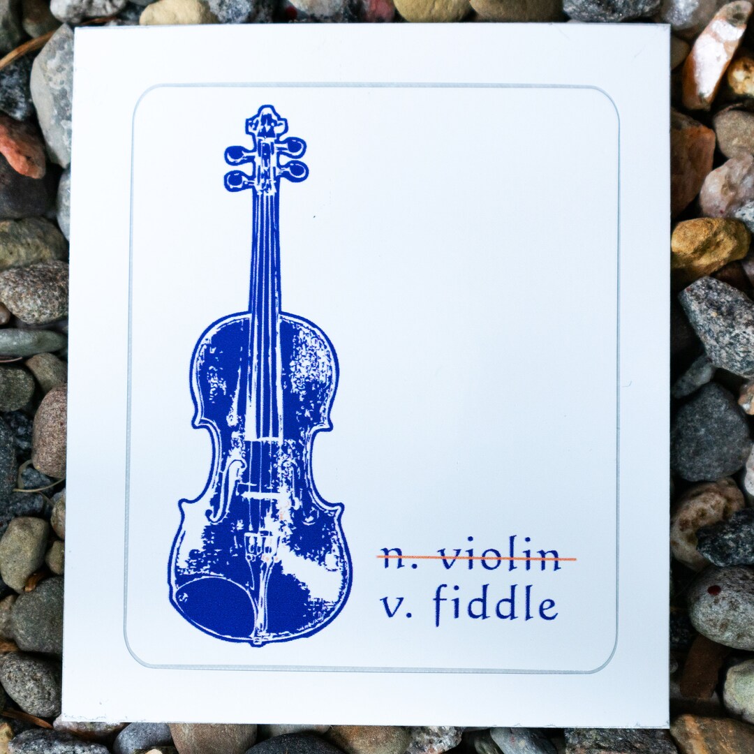 Fiddle, Not Violin Sticker, Music Lover's Fiddle Decal, Indie Country ...
