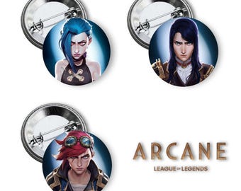 Meowmeow and Bowbow set 2 Arcane Inspired Acrylic Pins - Etsy