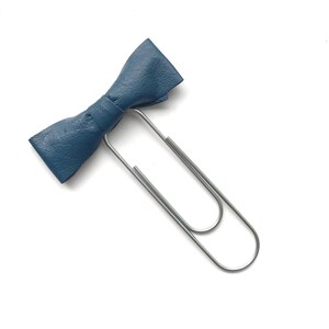 Leather Bookmark Handmade Leather Bow on Oversized Paperclip - Etsy