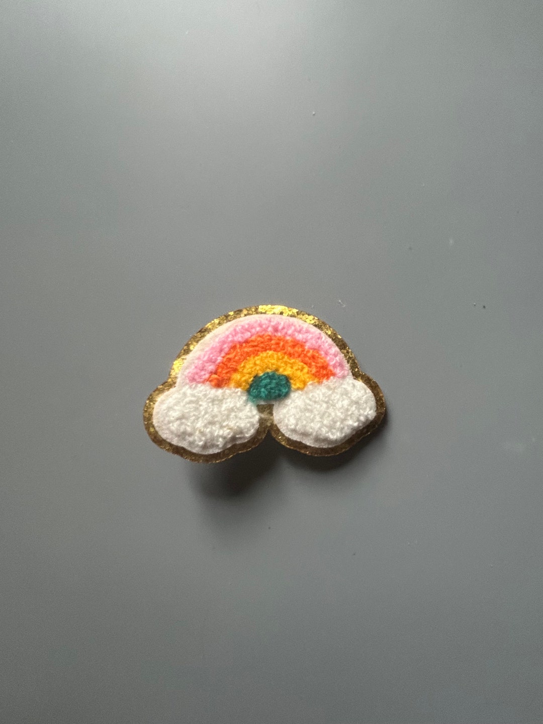 Rainbow Chenille Patch Clip - Etsy