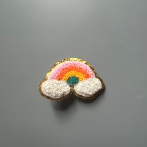 Rainbow Chenille Patch Clip - Etsy