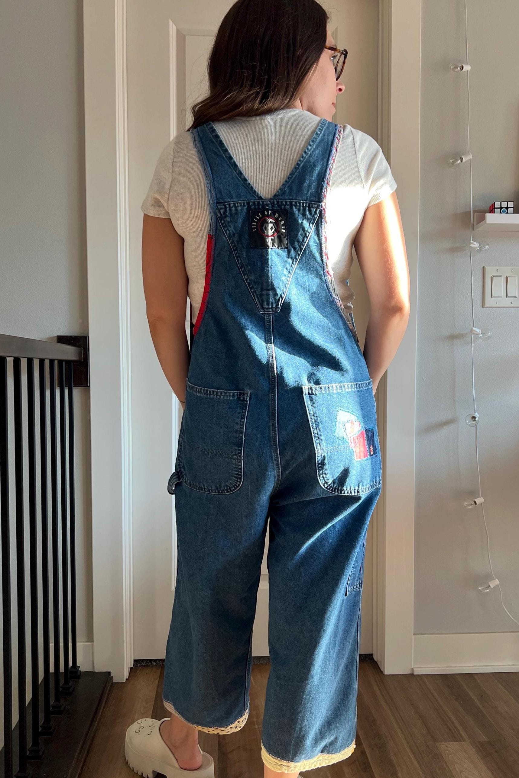 Upcycled Vintage Lee Overalls With Patchwork Through / Vintage Overalls ...