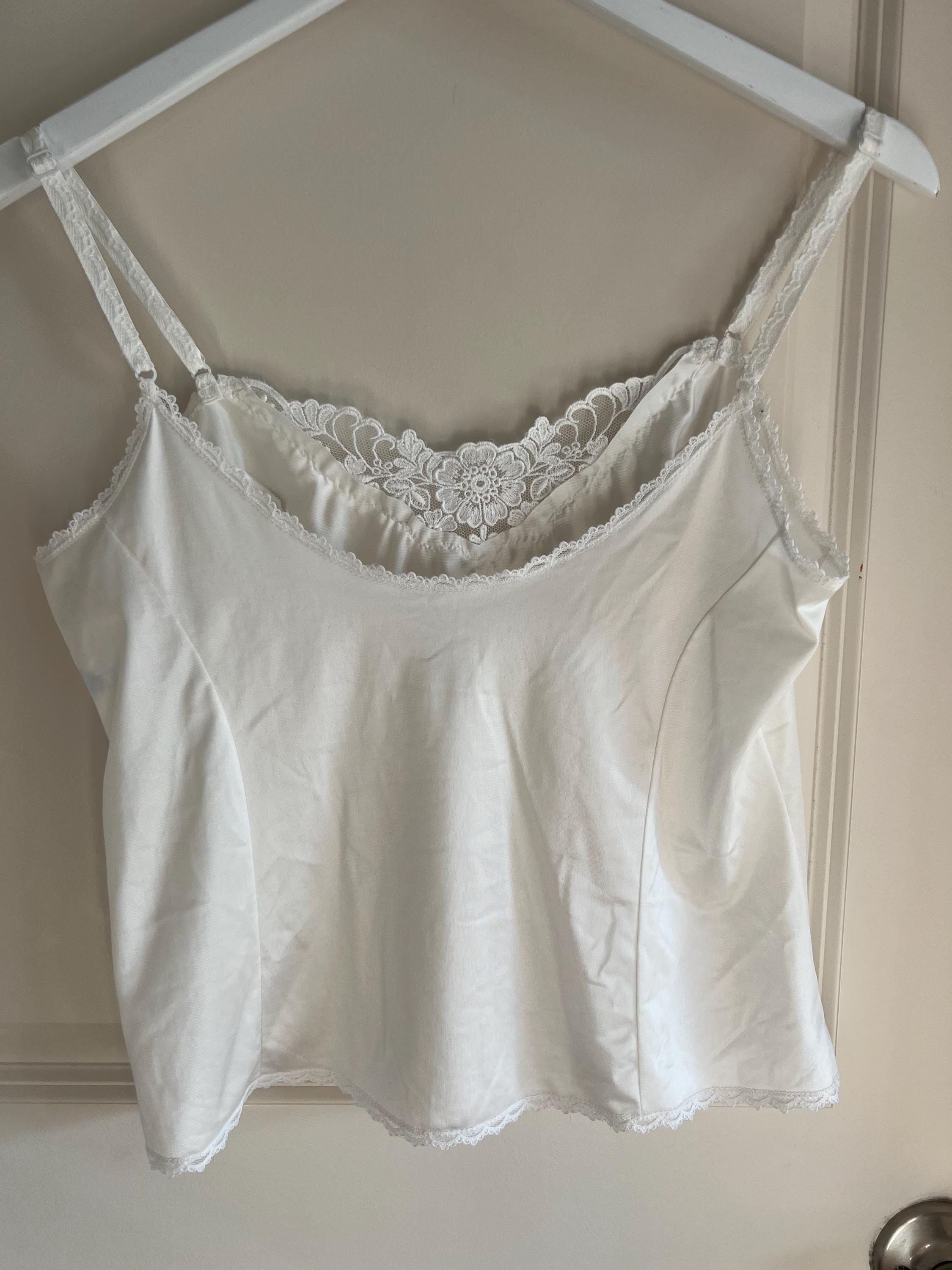 Vintage White Slip With Lace Detailing - Etsy