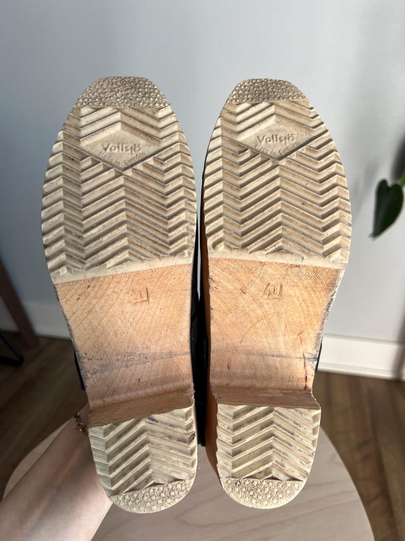 Sandgrens Square-toed Clots / Black Clogs / Swedish Wooden Clogs - Etsy