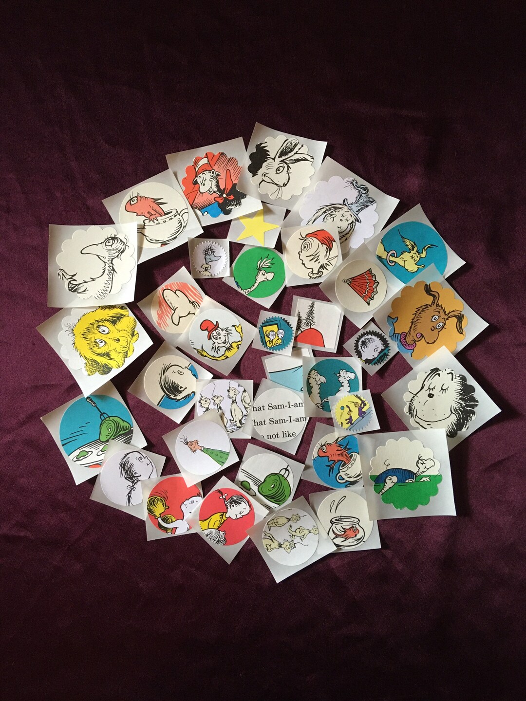 Dr. Seuss Illustration Stickers / Set of 35 Mixed Lot - Etsy