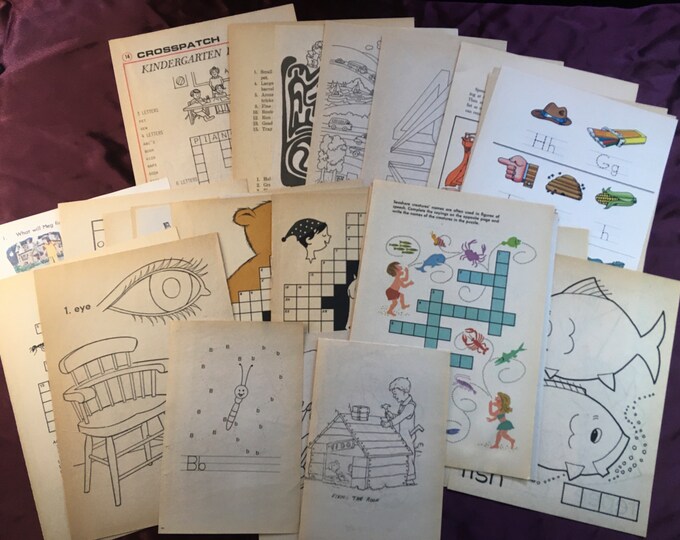 Vintage Children’s Book Paper Pack / Illustrations / Activity Pages - Etsy