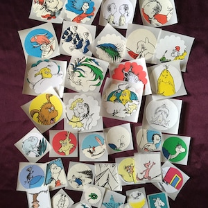 Dr. Seuss Illustration Stickers / Set of 35 Mixed Lot - Etsy