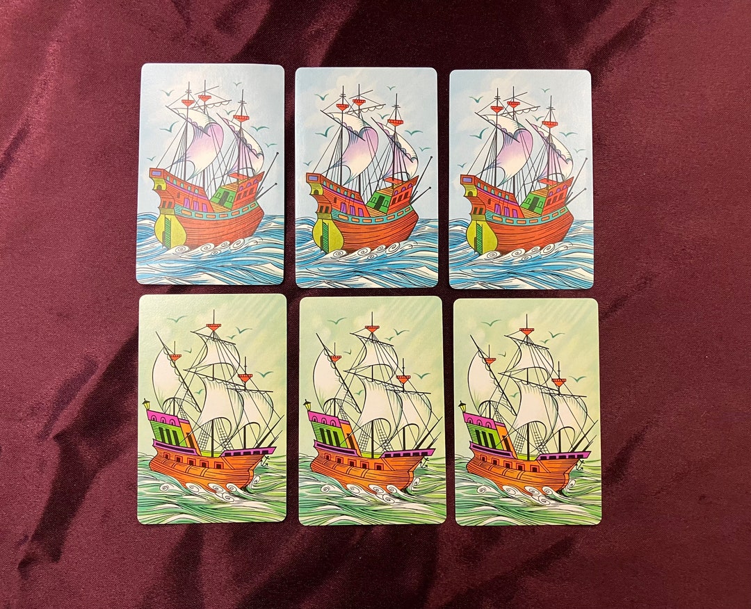 Sailing Ships Vintage Playing Cards / Set of 6 Individual Cards - Etsy