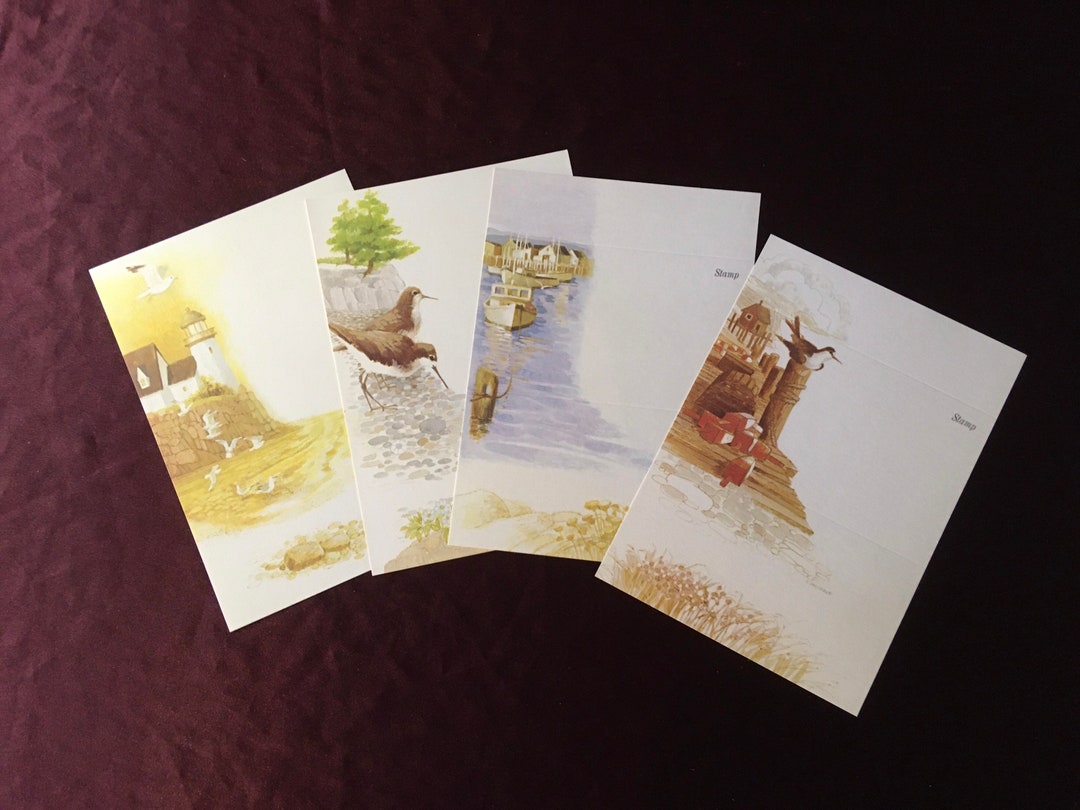 Seashore Folding Notes / Beach Fold-a-notes / by the Sea - Etsy