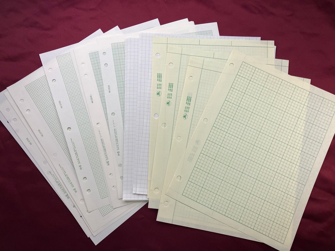 Vintage Graph Paper / Set of 20 Sheets / Varying Grid Size and Styles ...