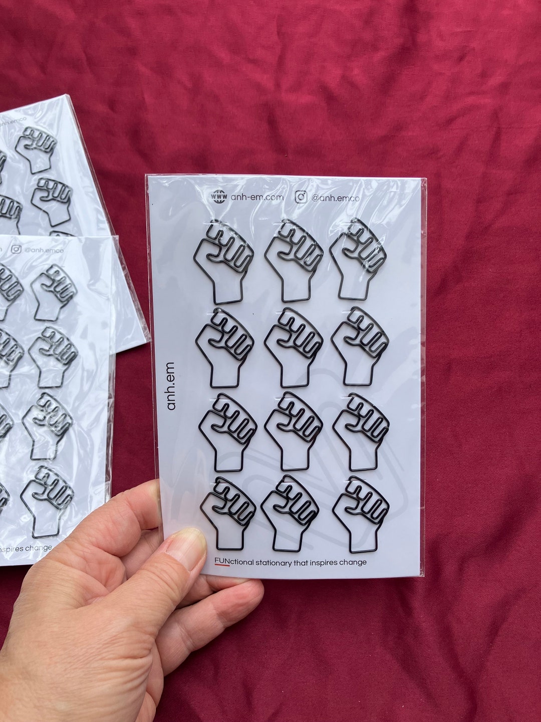 Power to the People Paper Clips Set / Fist / Fight / Justice / 12 per ...