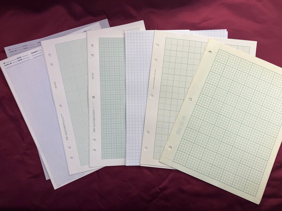 Vintage Graph Paper / Set of 30 Sheets / Varying Grid Size and Styles ...
