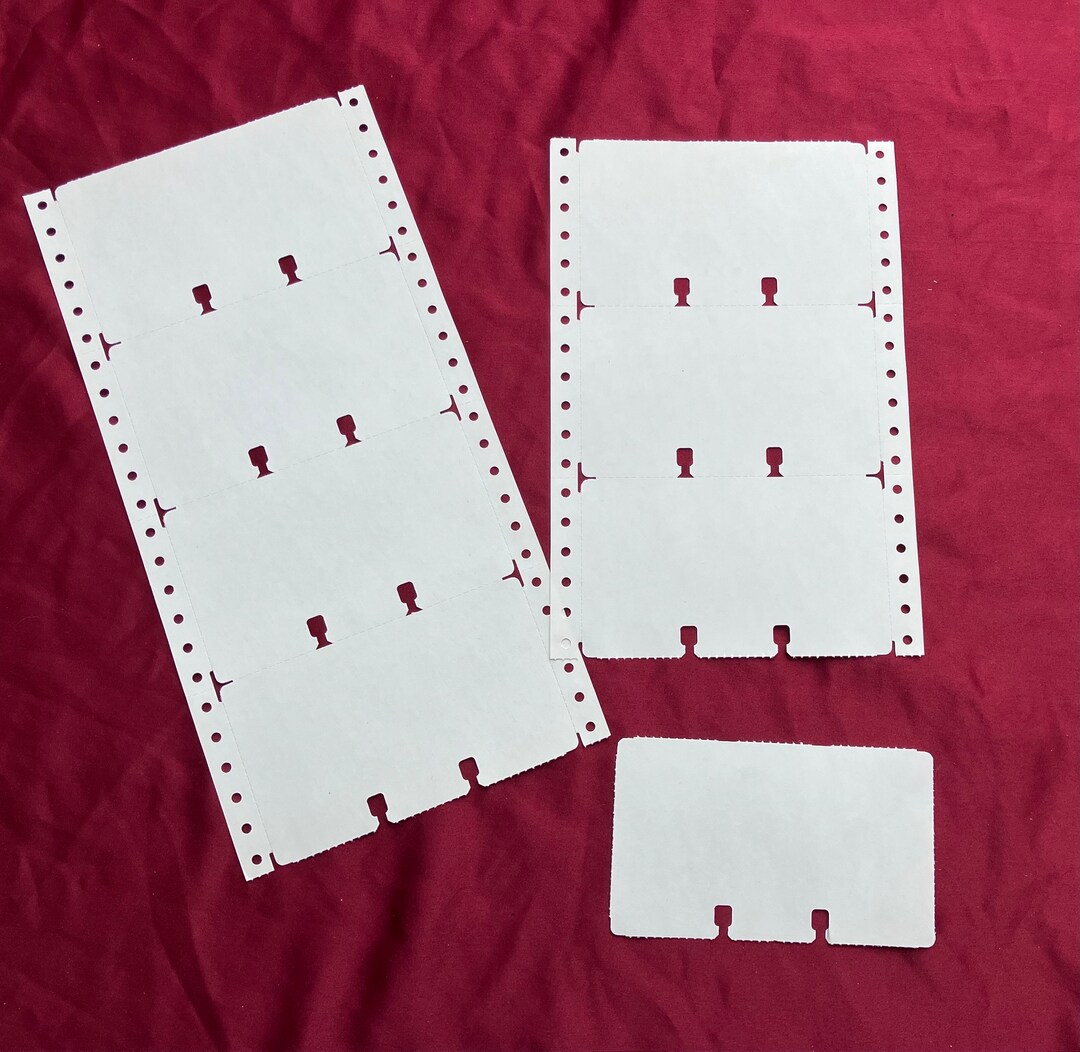 Vintage Continuous Feed Rolodex Cards / 3X5 / White / Set of 25 Cards ...