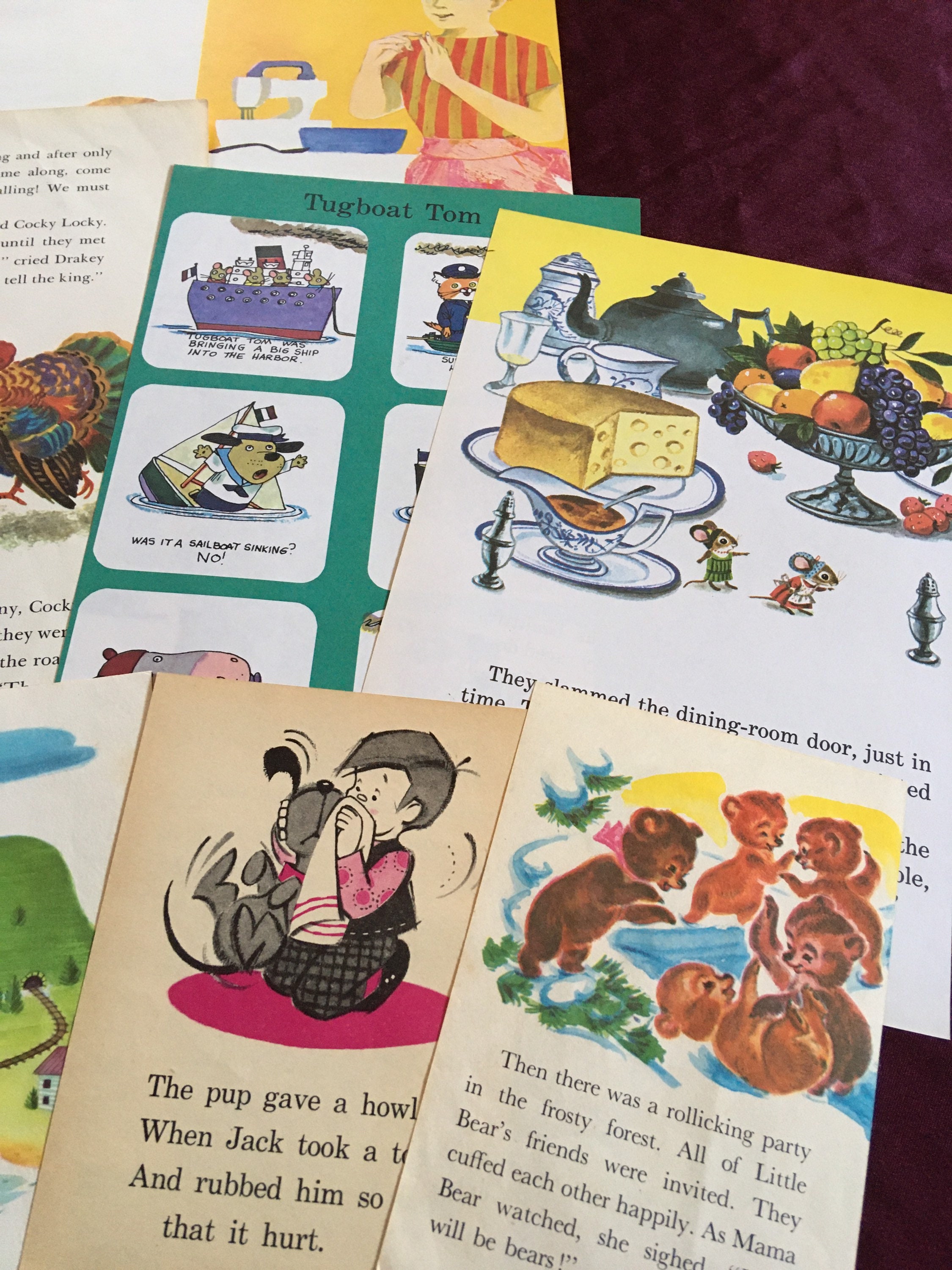 Vintage Childrens Book Paper Pack / Illustrations / Activity | Etsy