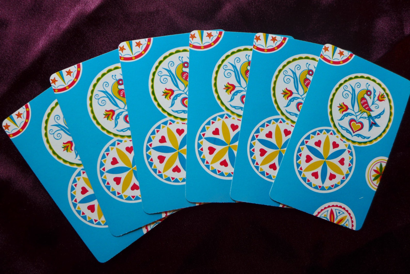 Vintage Hex Dex Amish Playing Cards Blue / Set of 6 Individual | Etsy