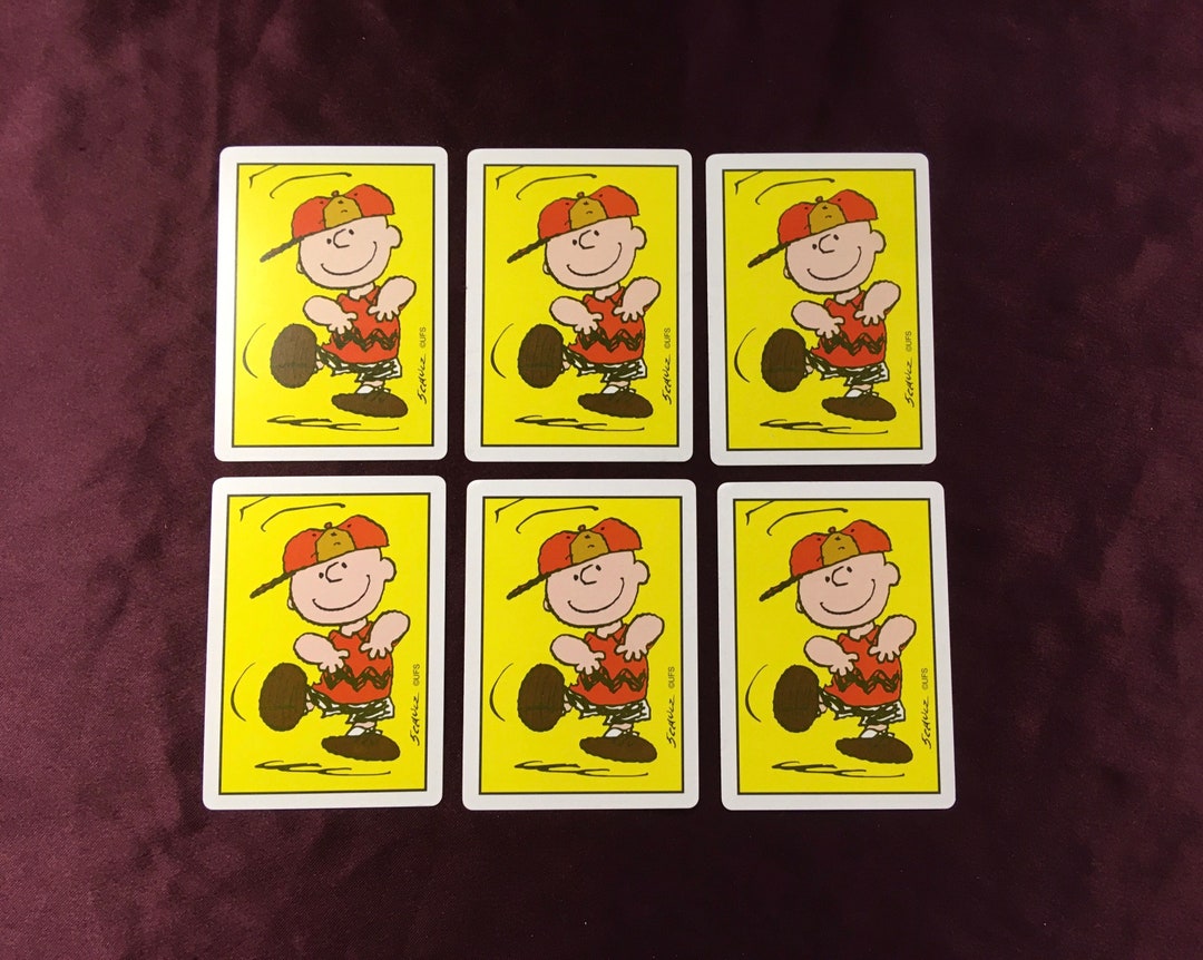 Peanuts Gang / Charlie Brown Playing Cards / Set of 6 Individual Cards ...