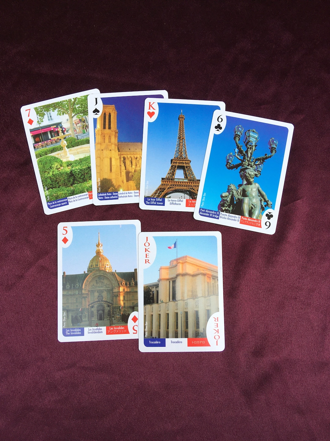 Paris Playing Cards / Scenes From Paris / Set of 6 Individual Cards - Etsy