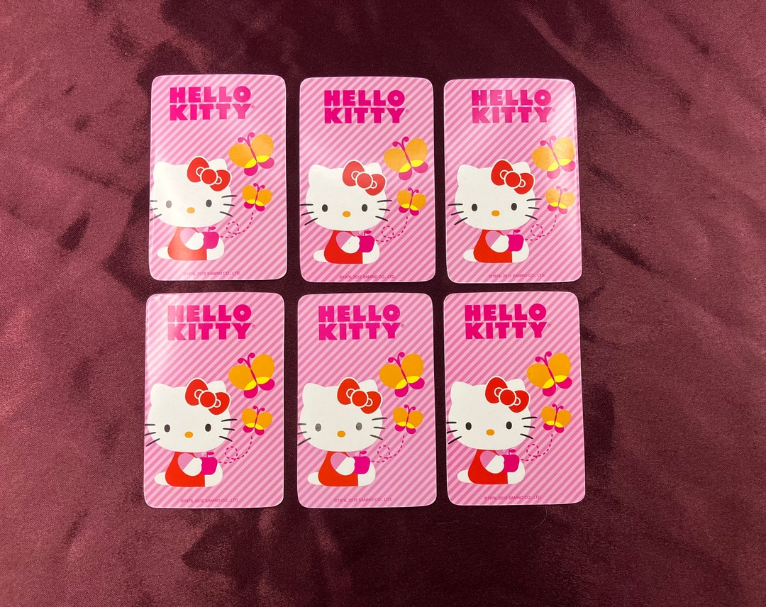 Hello Kitty / Sanrio / Playing Cards / Set of 6 Individual Cards - Etsy