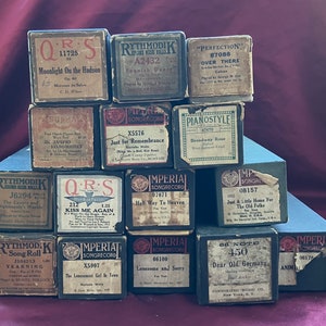 Vintage Player Piano Rolls / Vintage Craft Paper / Pianola Music Rolls ...