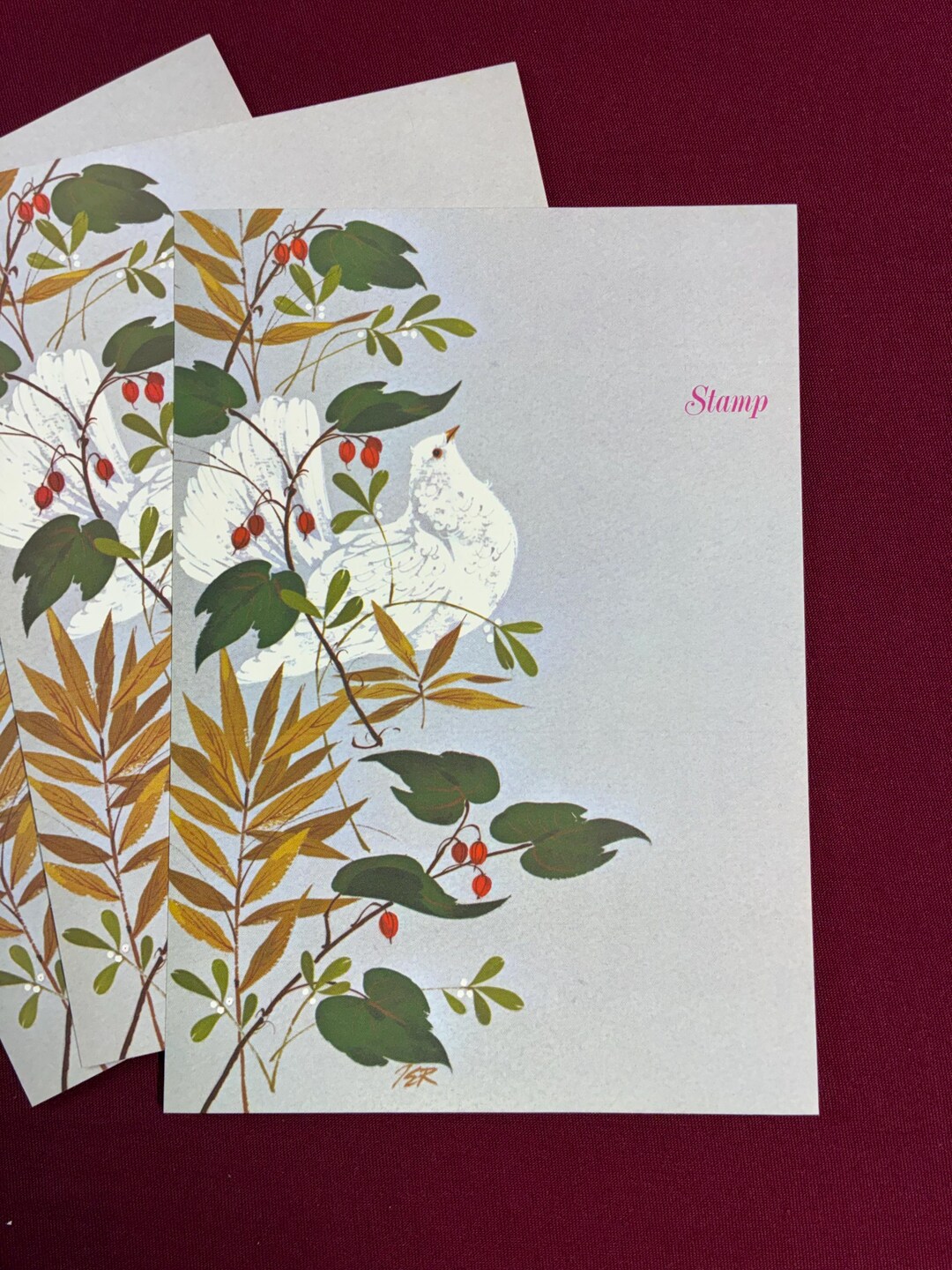 Dove Folding Notes / Vintage Current Stationery - Etsy