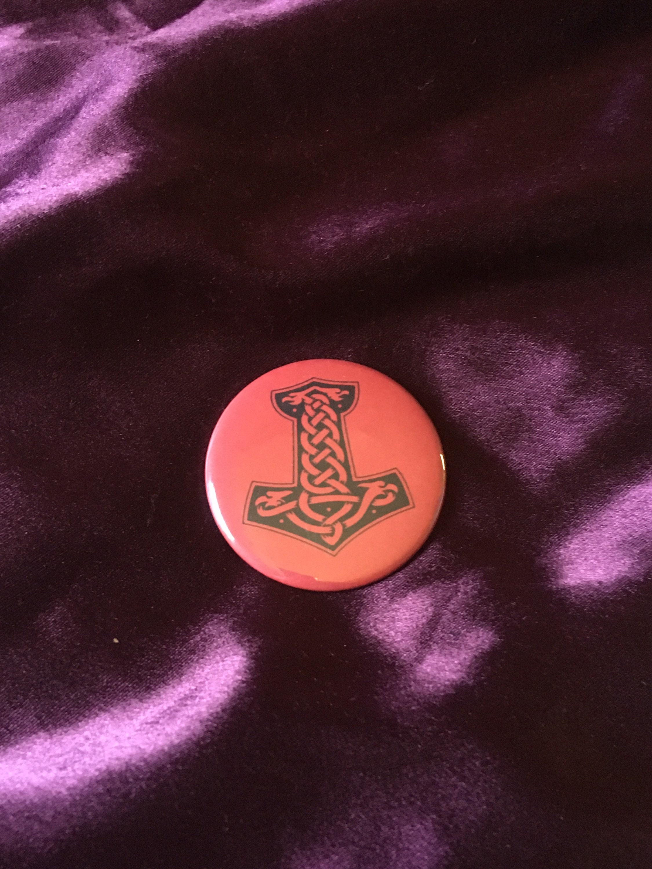 Mjolnir / Thor's Hammer / Mythology / Button / Pin - Etsy