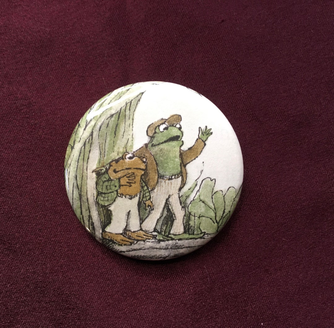 Frog and Toad Taking Walking and Waving / Button / Pin - Etsy