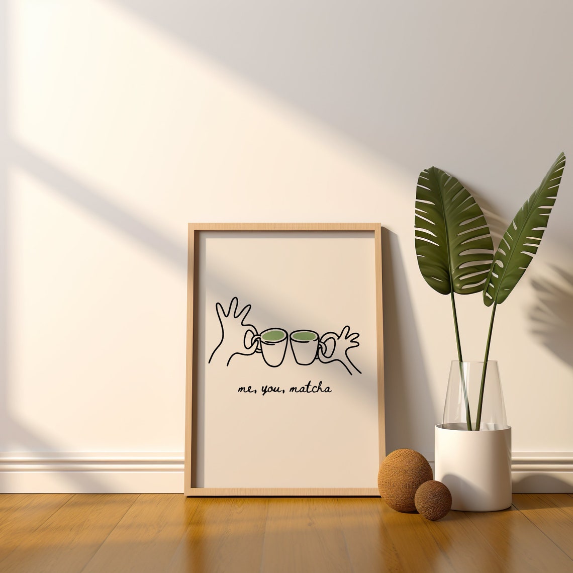 Me, You, Matcha - Adorable Matcha Printable Wall Art, Matcha Poster ...
