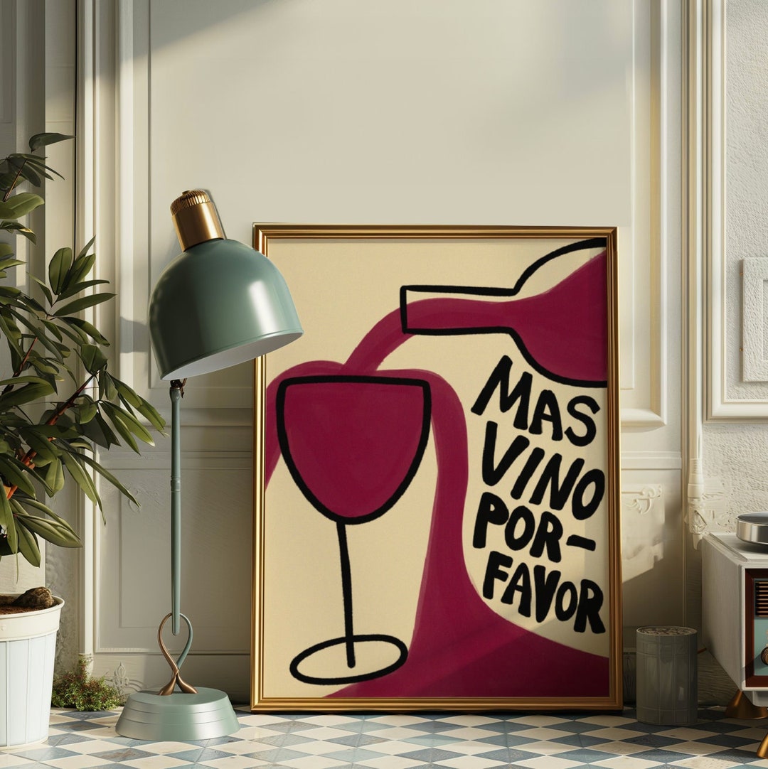 Wine Poster Printable Wall Art, Instant Download, Wine Poster, Home ...