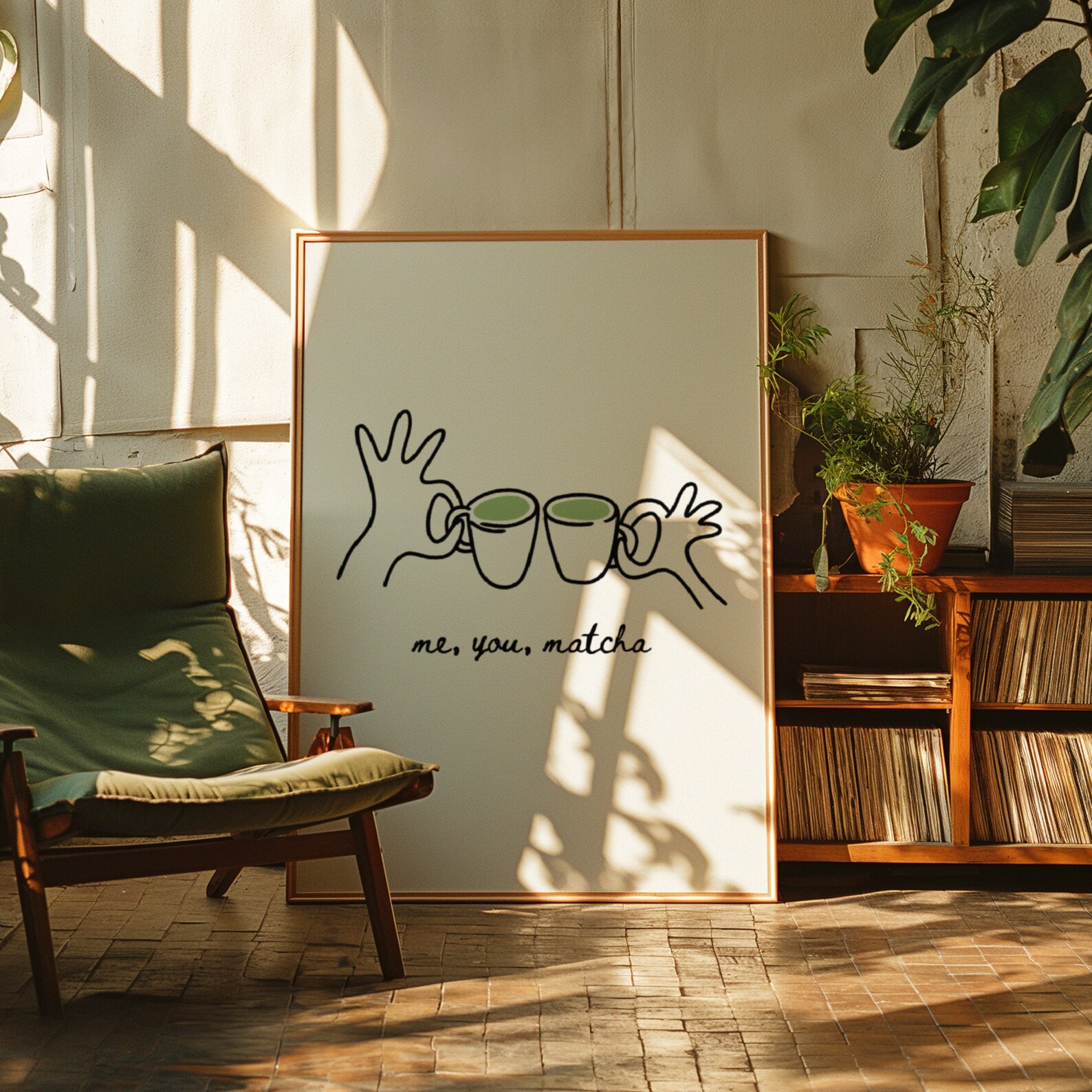 Me, You, Matcha - Adorable Matcha Printable Wall Art, Matcha Poster ...