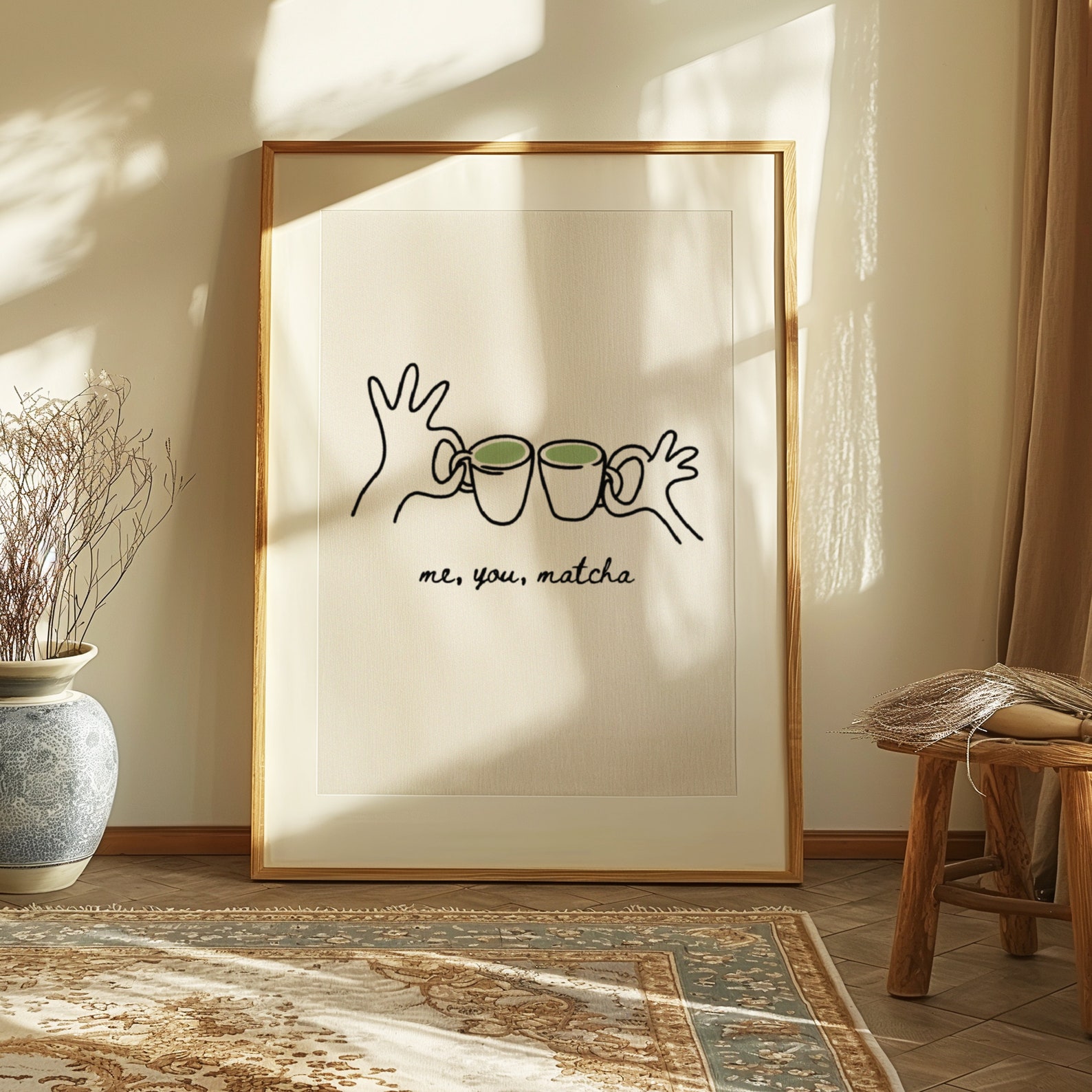 Me, You, Matcha - Adorable Matcha Printable Wall Art, Matcha Poster ...