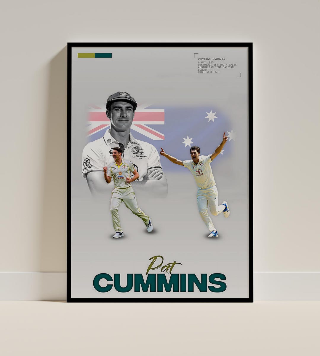 Pat Cummins Australia Cricket Poster Sport, Cricket, Poster, Print ...