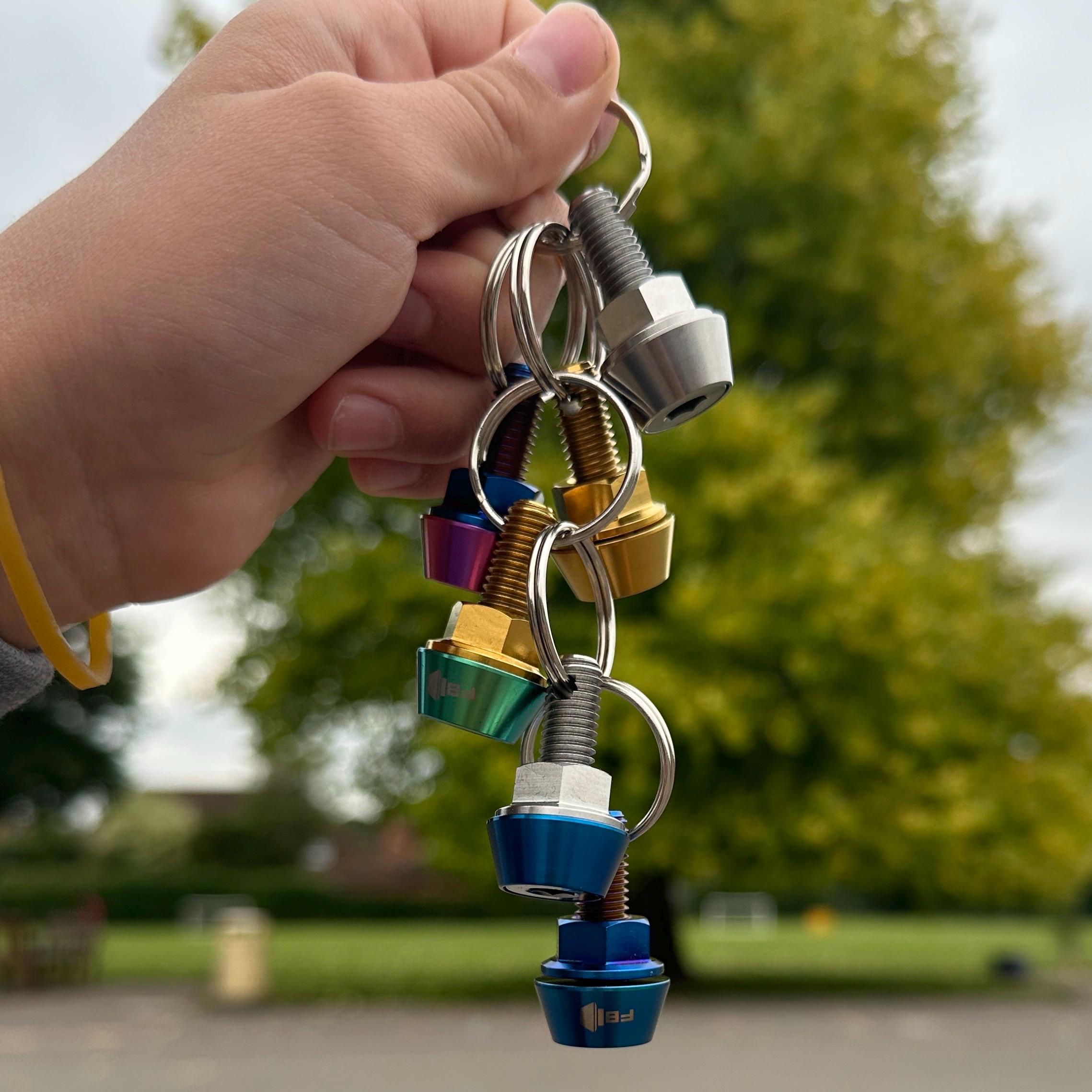 Titanium Fidget Bolt Key Ring - Etsy