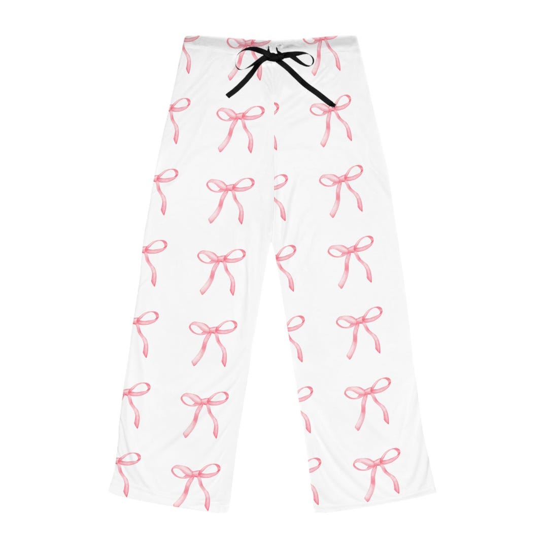 Adorable Pink Bow Tie Pajama Pants - Soft, Stylish, and Perfect for ...