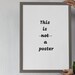 Printable Poster, this is Not a Poster, Digital Poster, Poster to Print ...