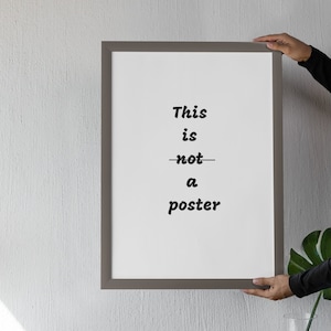 Printable Poster, this is Not a Poster, Digital Poster, Poster to Print ...