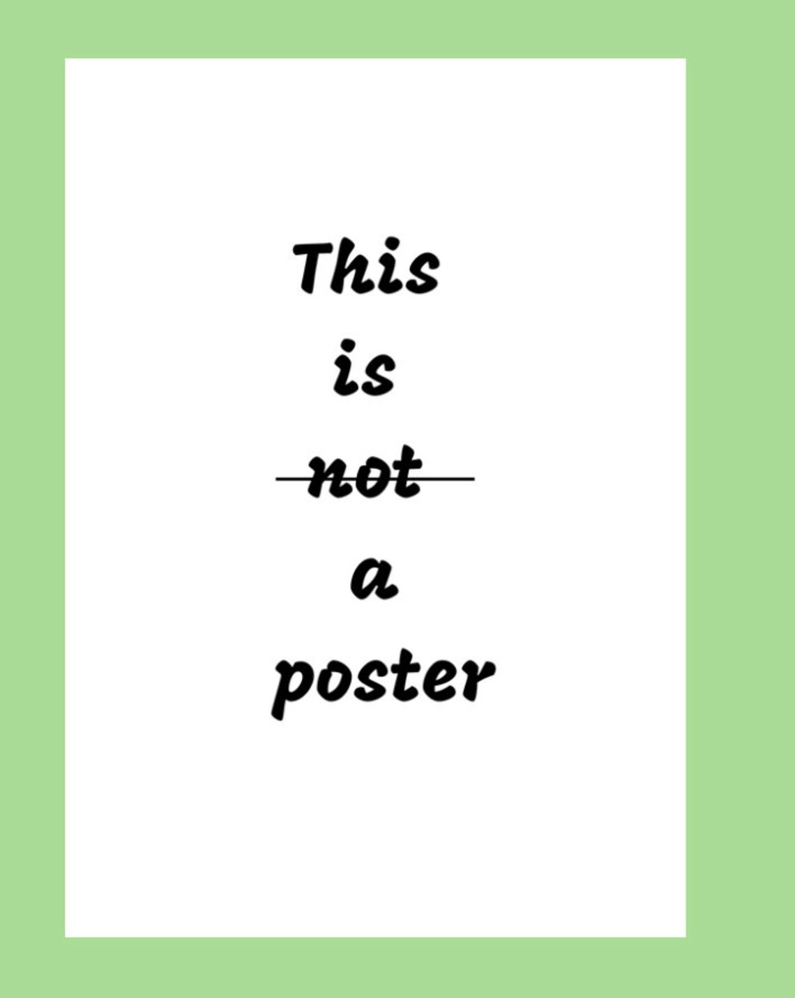 Printable Poster, this is Not a Poster, Digital Poster, Poster to Print ...