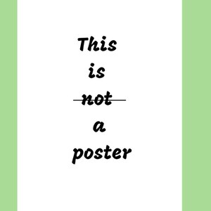 Printable Poster, this is Not a Poster, Digital Poster, Poster to Print ...