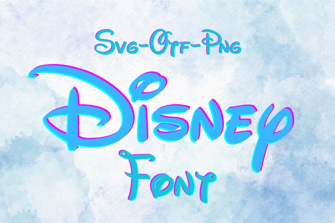 DISNEY Font Svg-png-otf Instant Download Disney Alphabet Digital ...