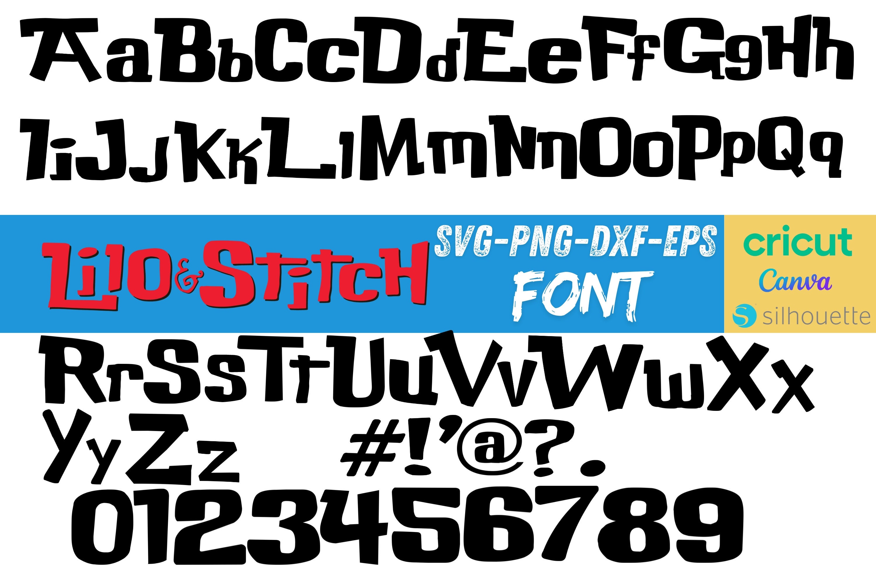 Lilo & Stich Font Svg-png-eps-dxf Lilo and Stich ALPHABET Font Svg ...