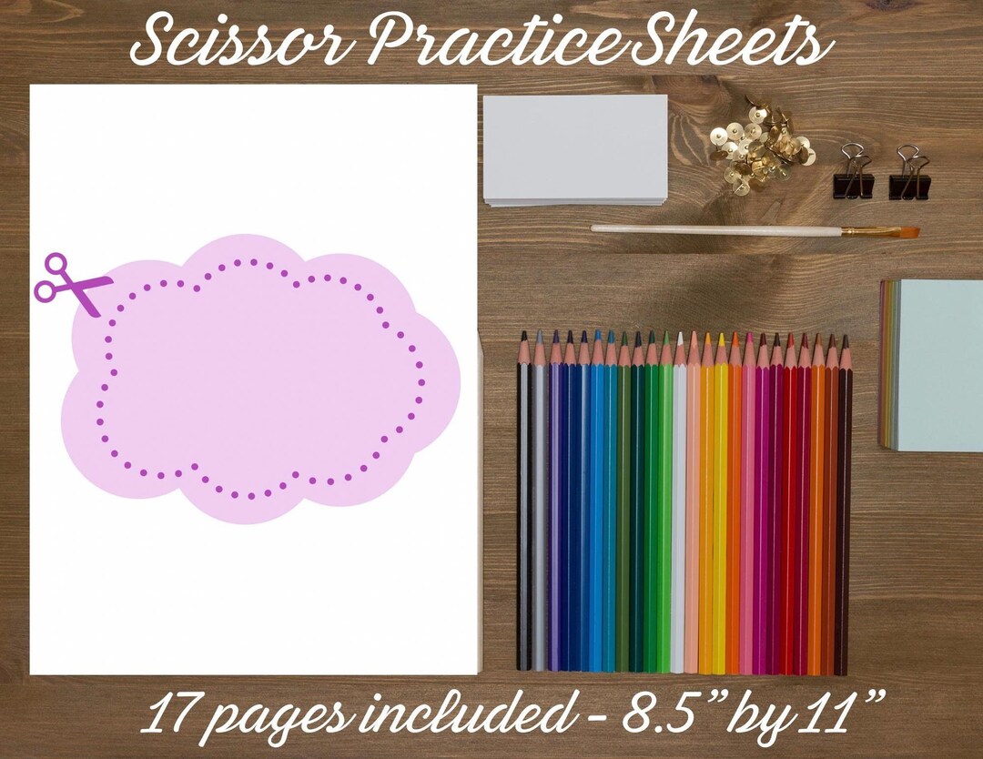 Cutting Scissor Skills Practice Sheets | 17 Sheets Included | Toddler ...