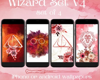 Wizard House Wallpaper | Magical Blue Raven Magic | Set of 4 iPhone ...