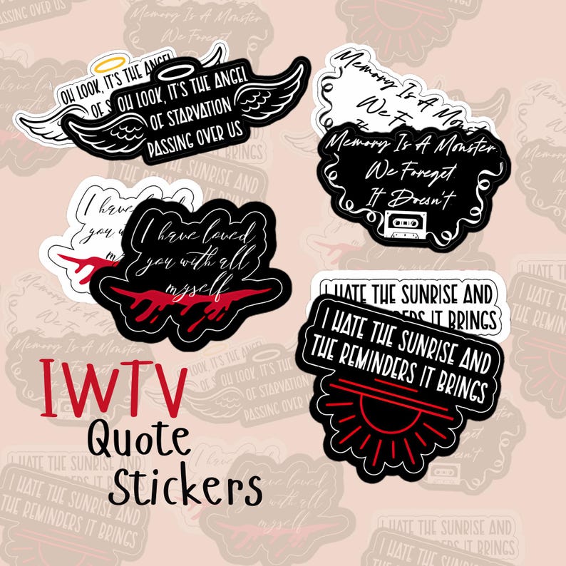 Interview With the Vampire Quote Stickers - Etsy