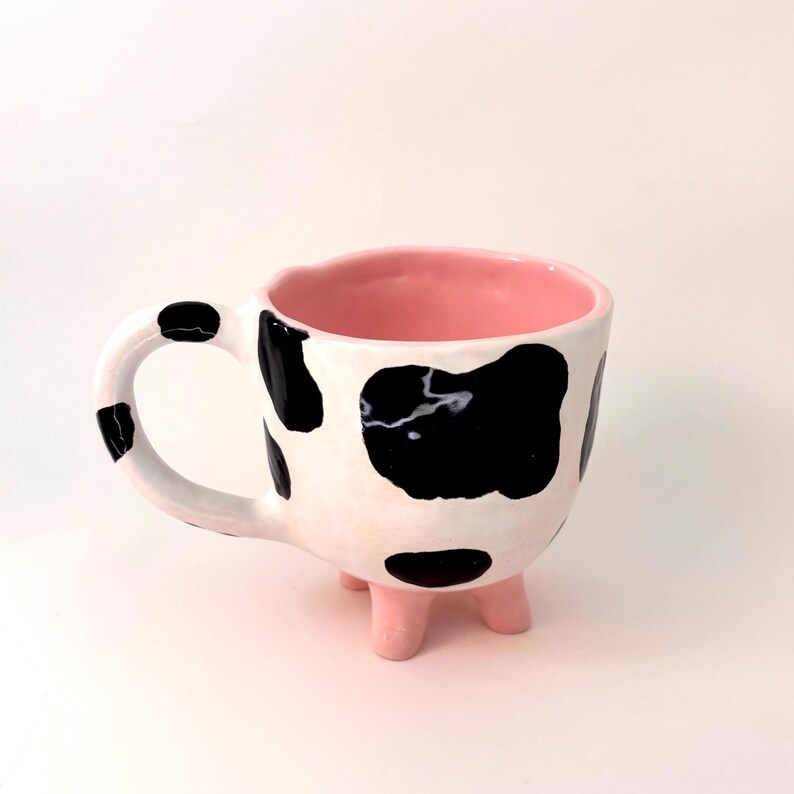 Handmade Cow Ceramic Mug – Quirky Udder Cup, Animal Lover Gift, Unique ...