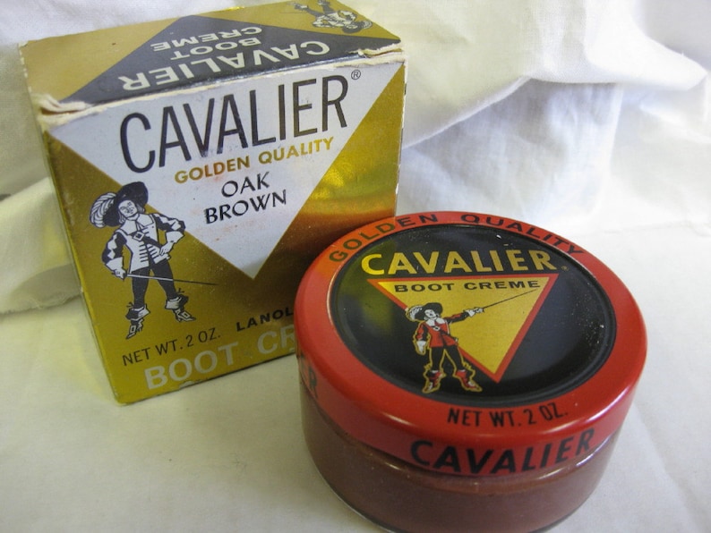 Vintage Cavalier Boot Polish Jar Kiwi Brown Shoe Collectible ...