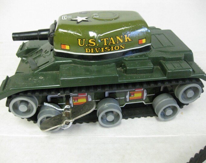 Vintage 1973 Marx Wind up Tank Tin Litho Toy 392 - Etsy